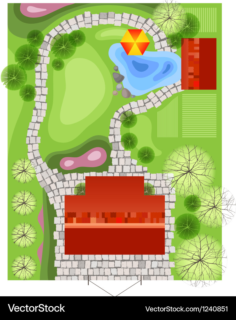 Landscape plan Royalty Free Vector Image - VectorStock