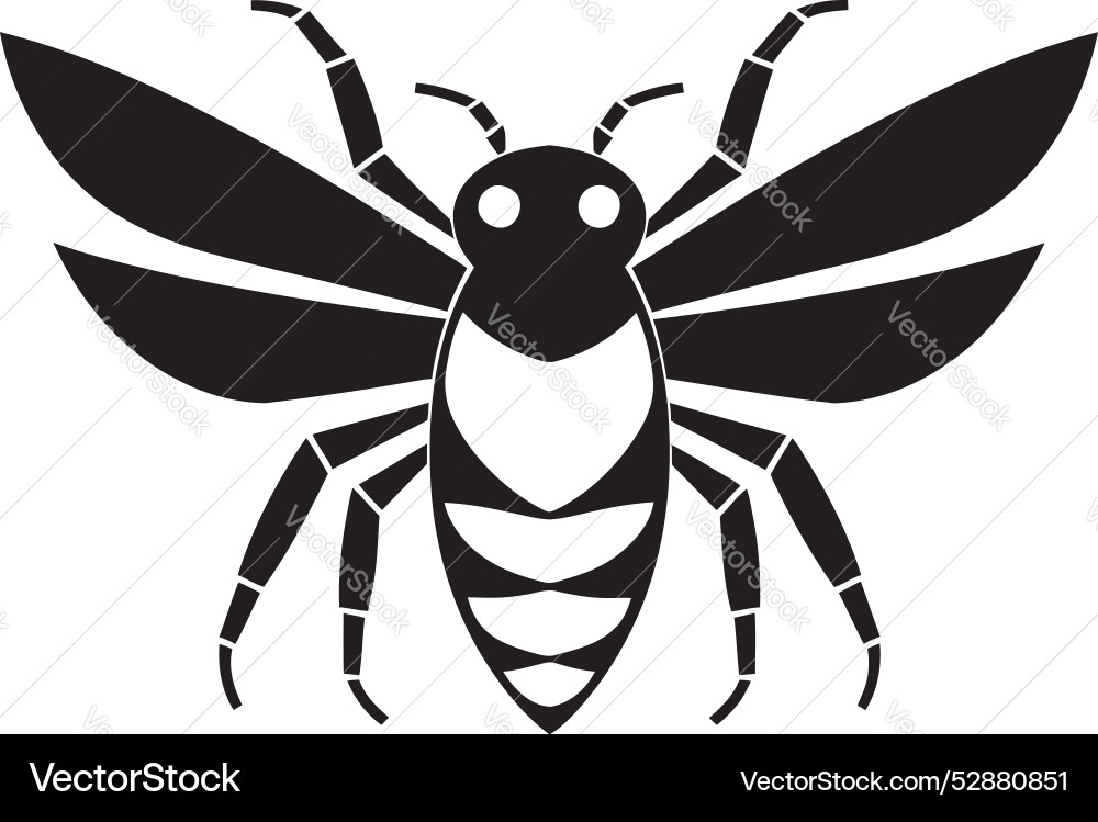Wasp wing logo design tarantula hawk in flight Vector Image
