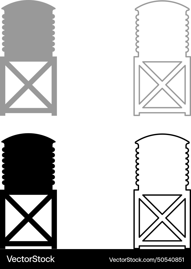 Water tower tank storage industrial construction Vector Image
