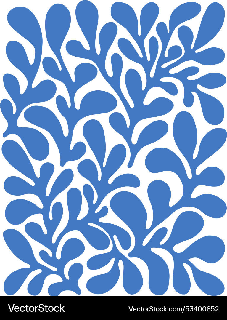 Abstract matisse inspired modern botanical art Vector Image