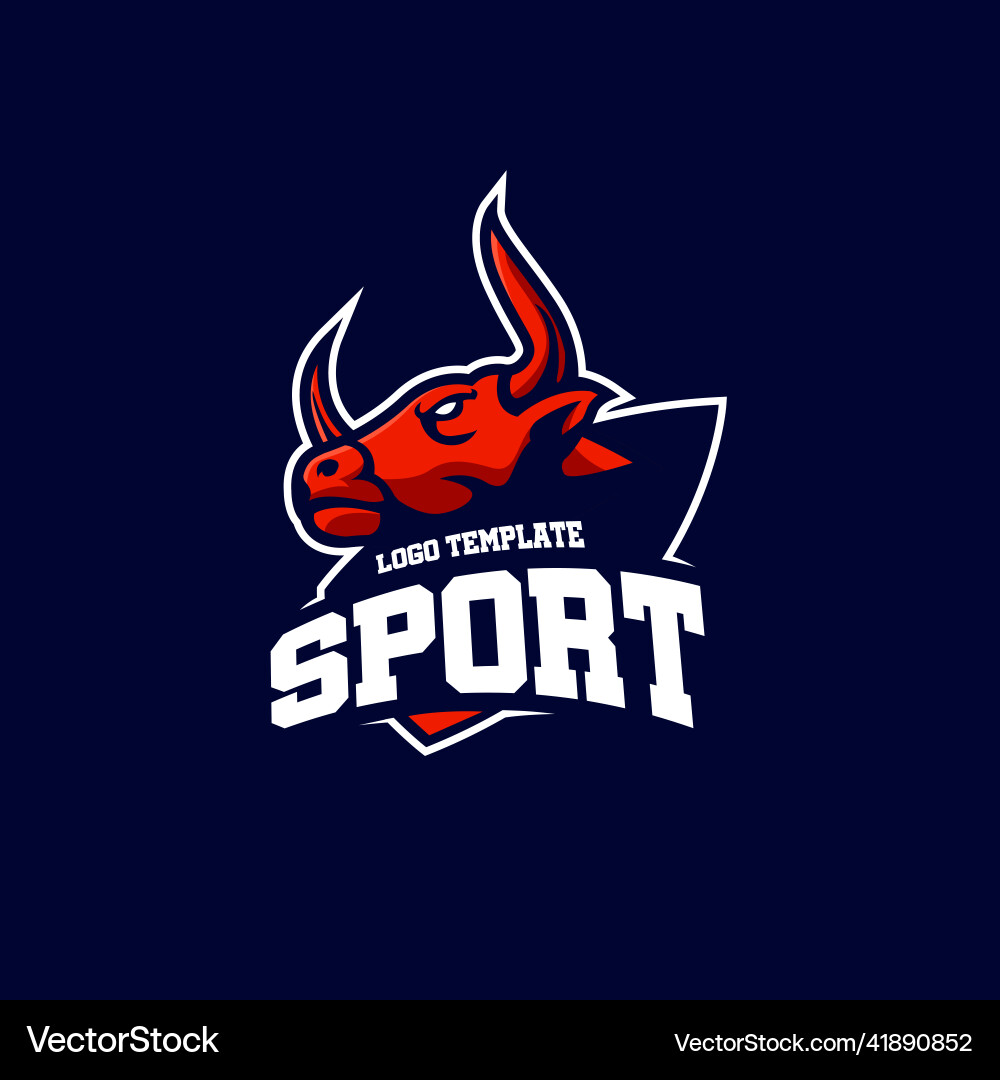 Bulls logo sport Royalty Free Vector Image - VectorStock