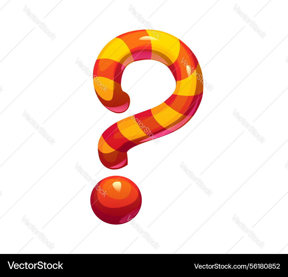 Cartoon egyptian font question mark or symbol Vector Image