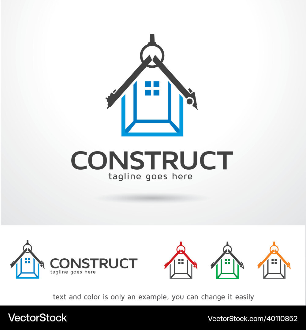 Construction logo template Royalty Free Vector Image