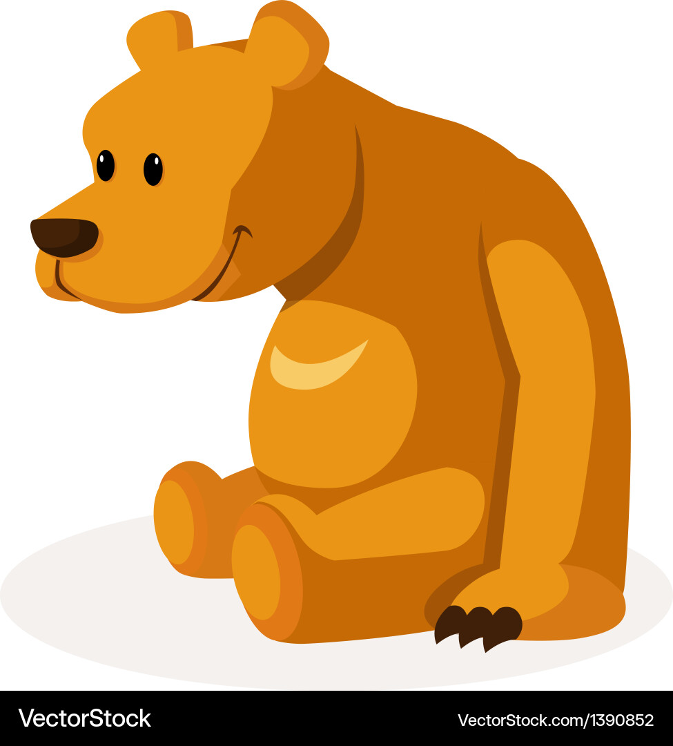Cute Cartoon Bear Icon Royalty Free Vector Image