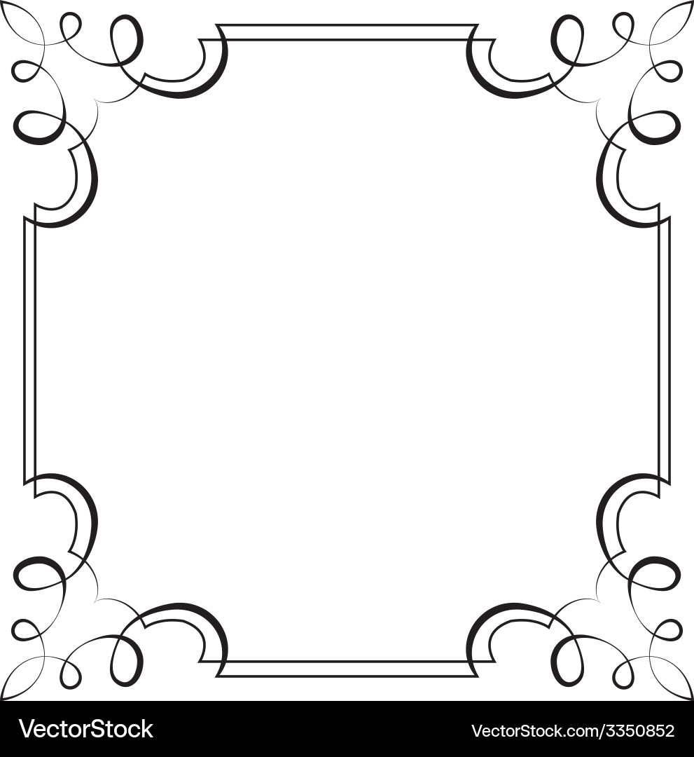 Square frame element for design Royalty Free Vector Image