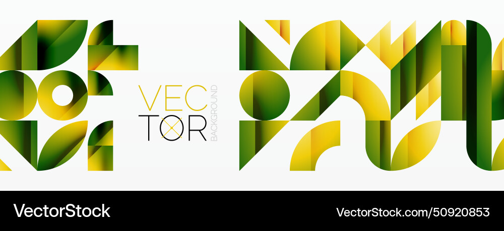 Assorted geometric shapes unite in a minimalistic Vector Image