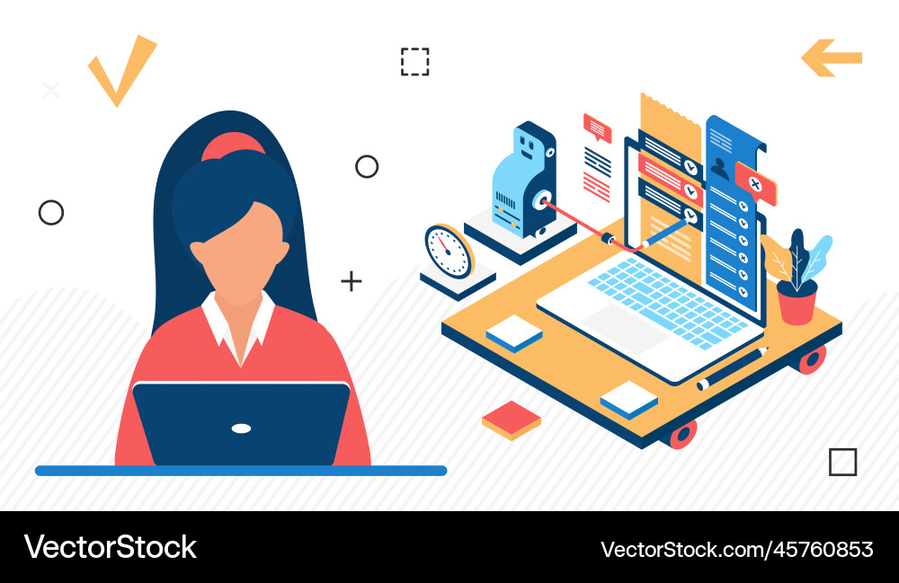 Business store managemen system Royalty Free Vector Image