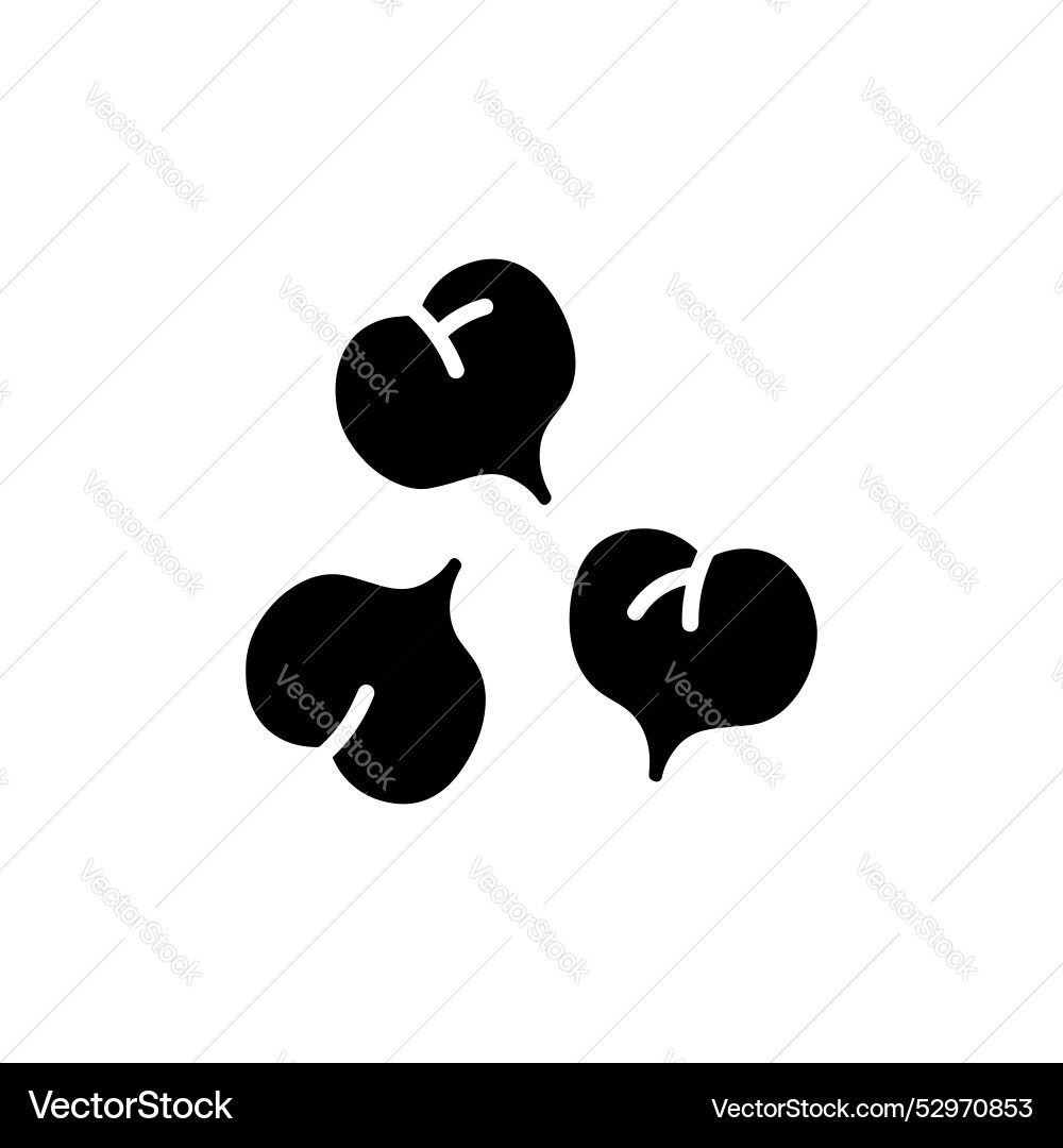 Chickpeas hummus line icon isolated on white Vector Image