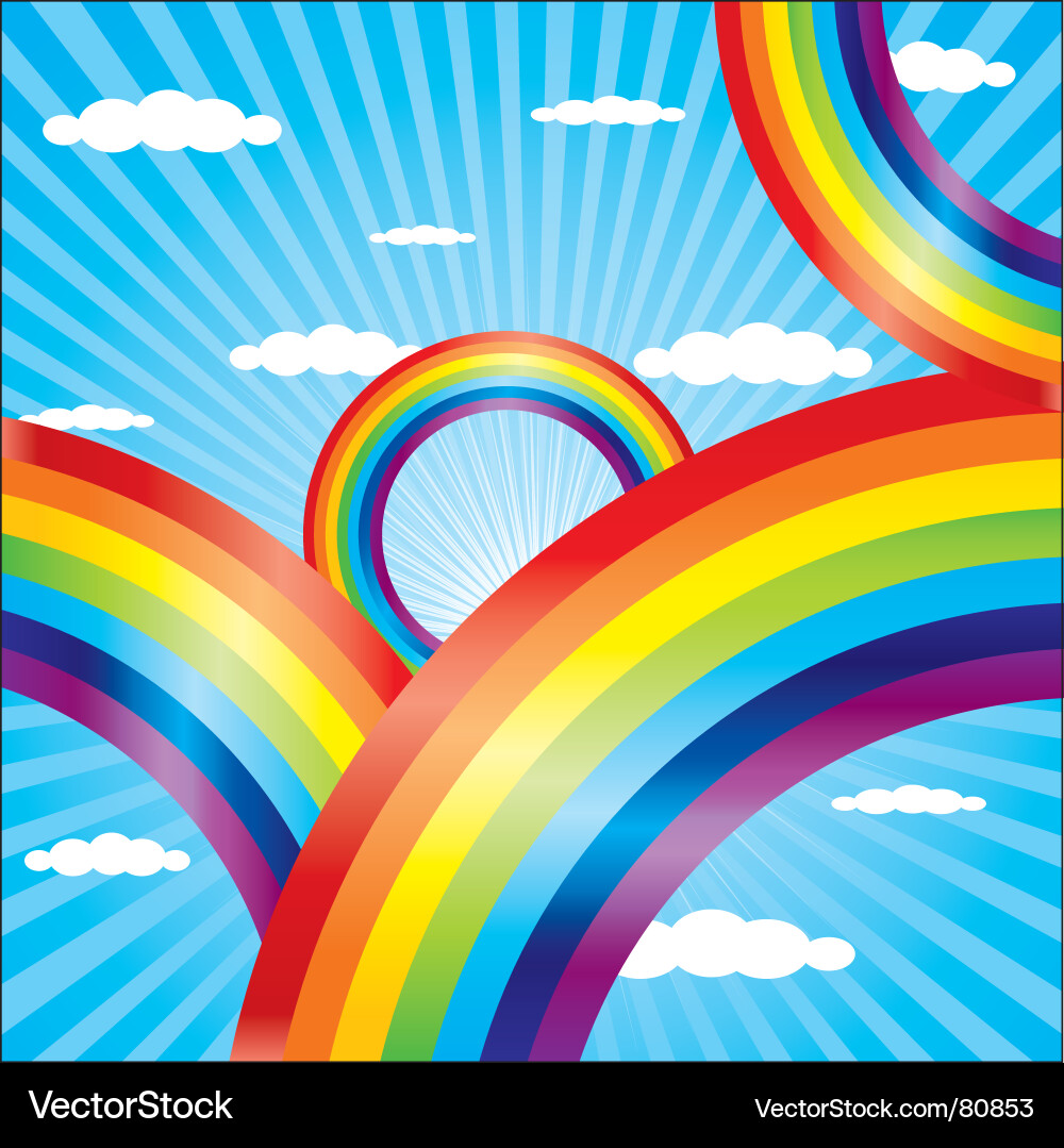 Colorful rainbow Royalty Free Vector Image - VectorStock