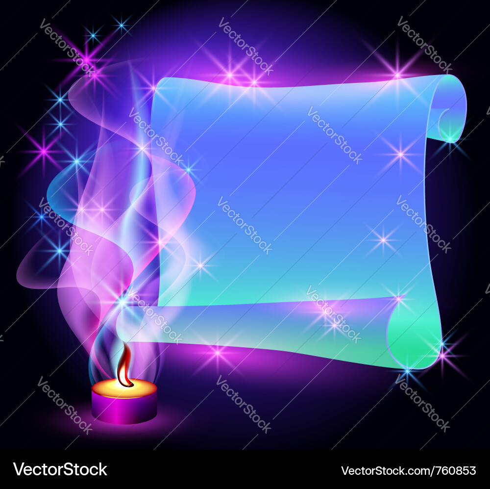 Folded magic parchment Royalty Free Vector Image