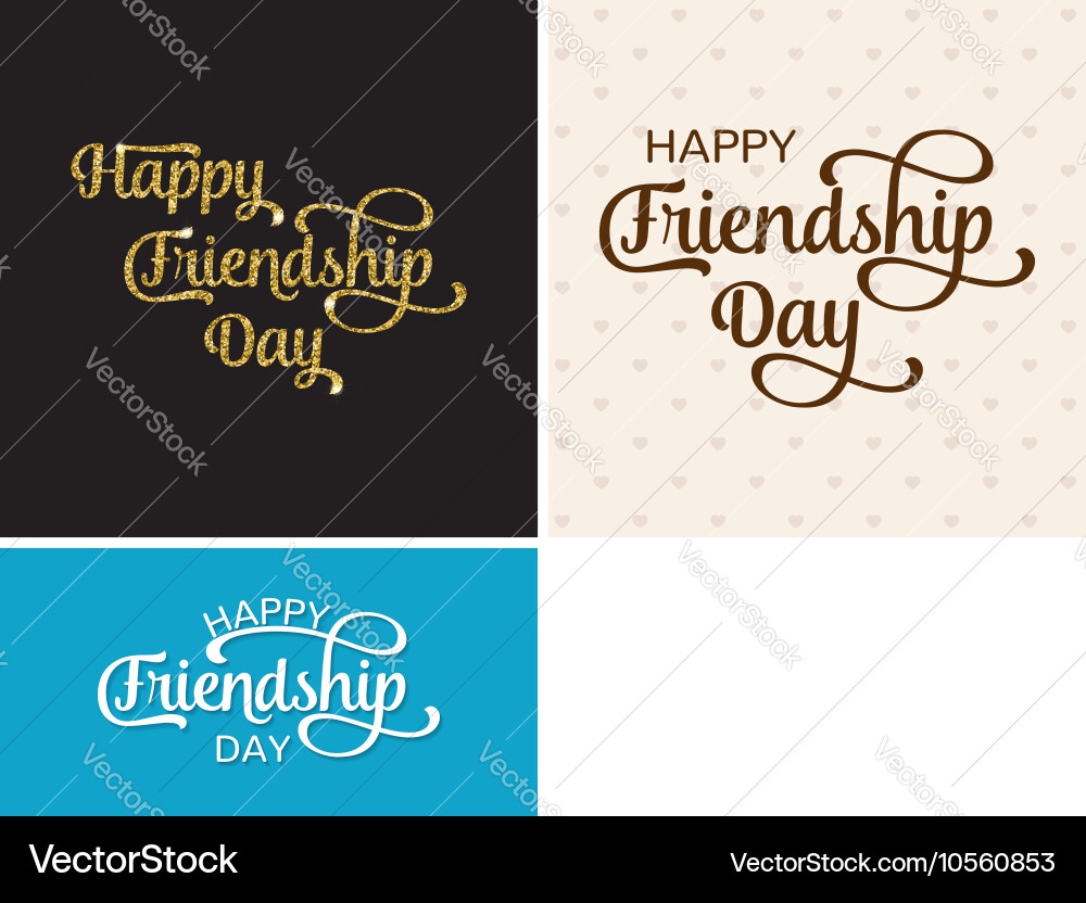 Happy friendship Royalty Free Vector Image - VectorStock