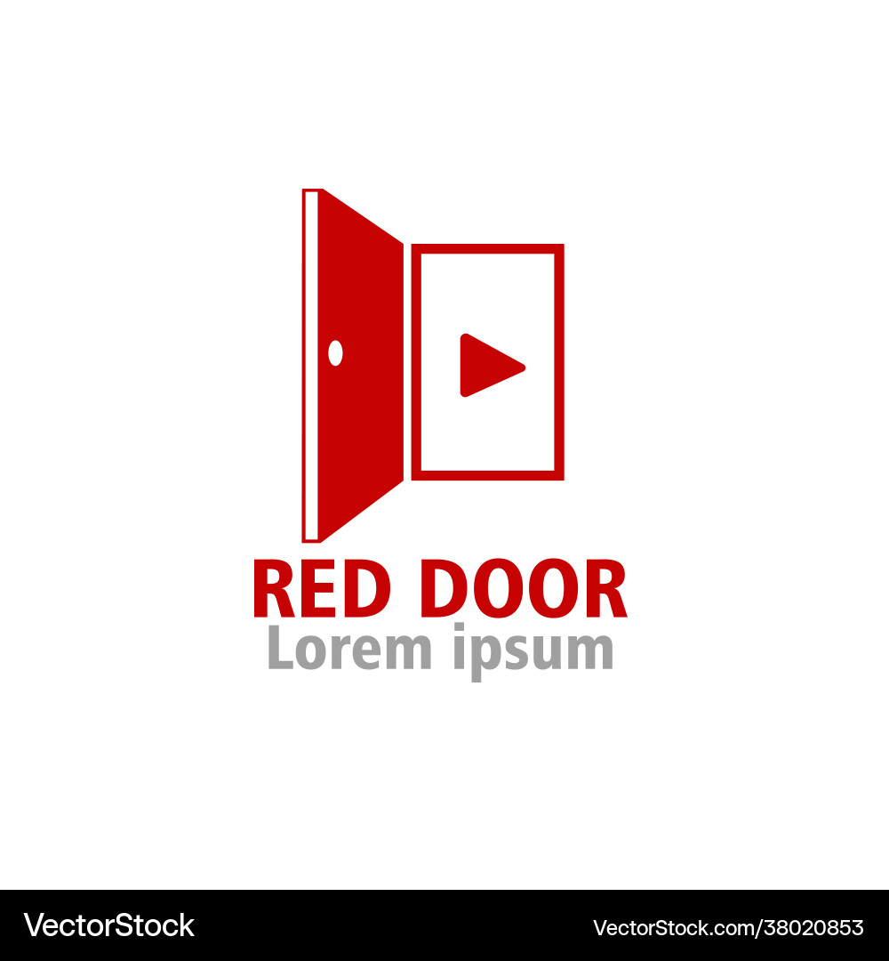 Red door logo Royalty Free Vector Image - VectorStock