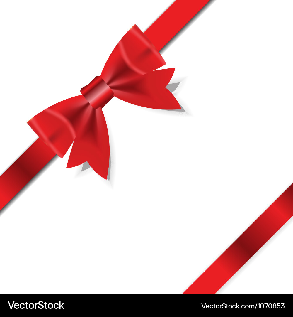 Red gift ribbon Royalty Free Vector Image - VectorStock