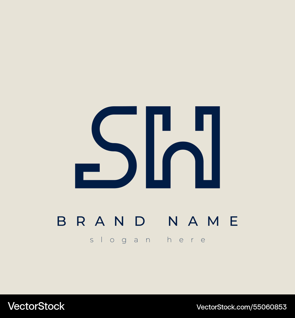 Sh alphabet letter icon logo Royalty Free Vector Image