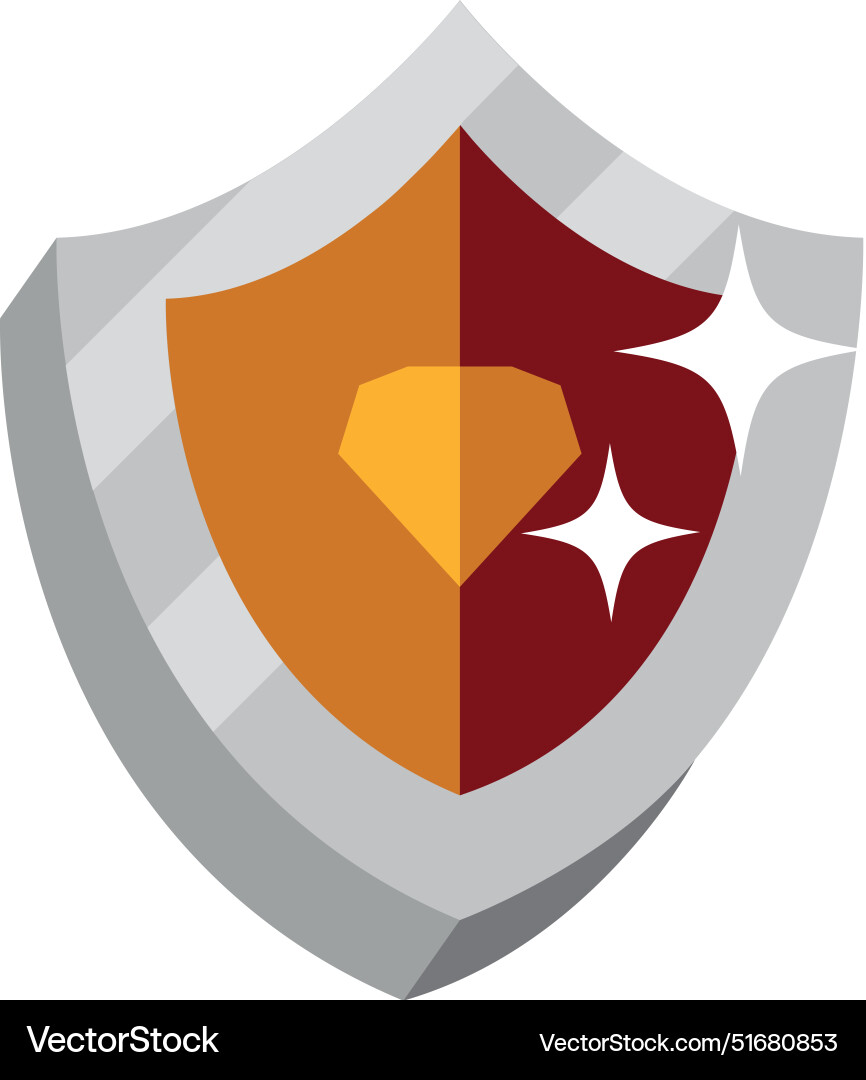 Shield for video game Royalty Free Vector Image