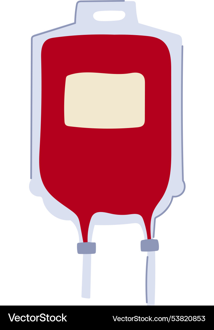 Transfusion Blutspender Tasche Cartoon Lizenzfreier Vektor
