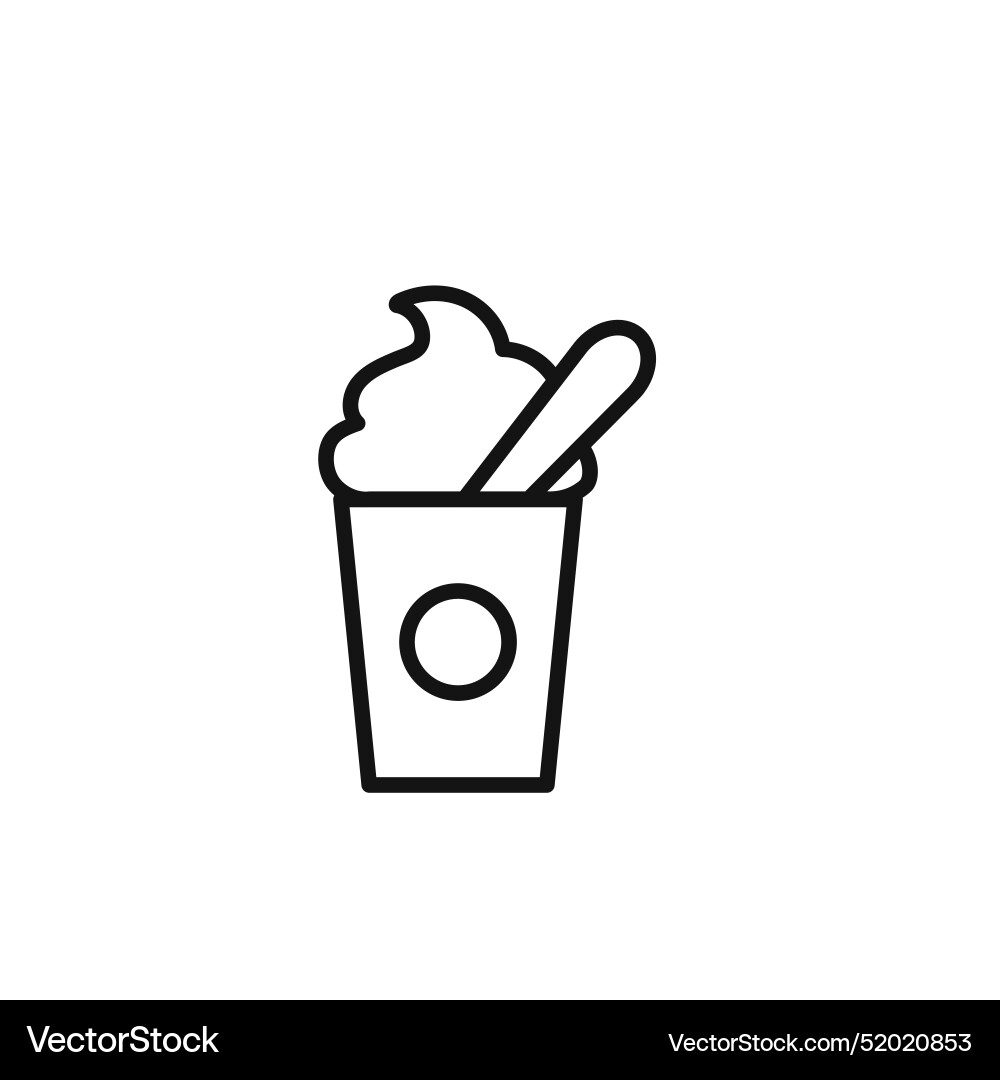 Yogurt icon outline collection in black Royalty Free Vector