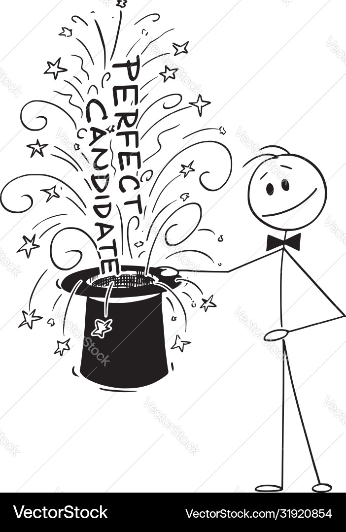 Cartoon businessman or human resources manager Vector Image
