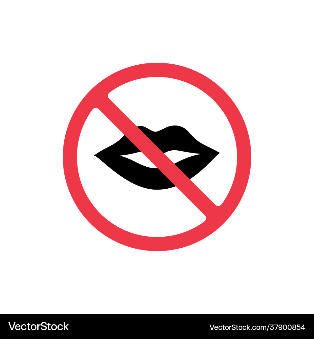 Forbidden talk sign prohibited to speak icon Vector Image