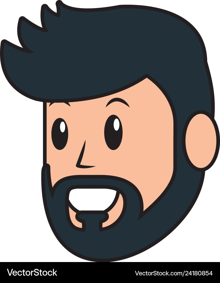 Man face cartoon Royalty Free Vector Image - VectorStock