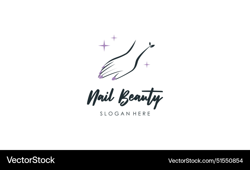 Nail beauty logo design Royalty Free Vector Image