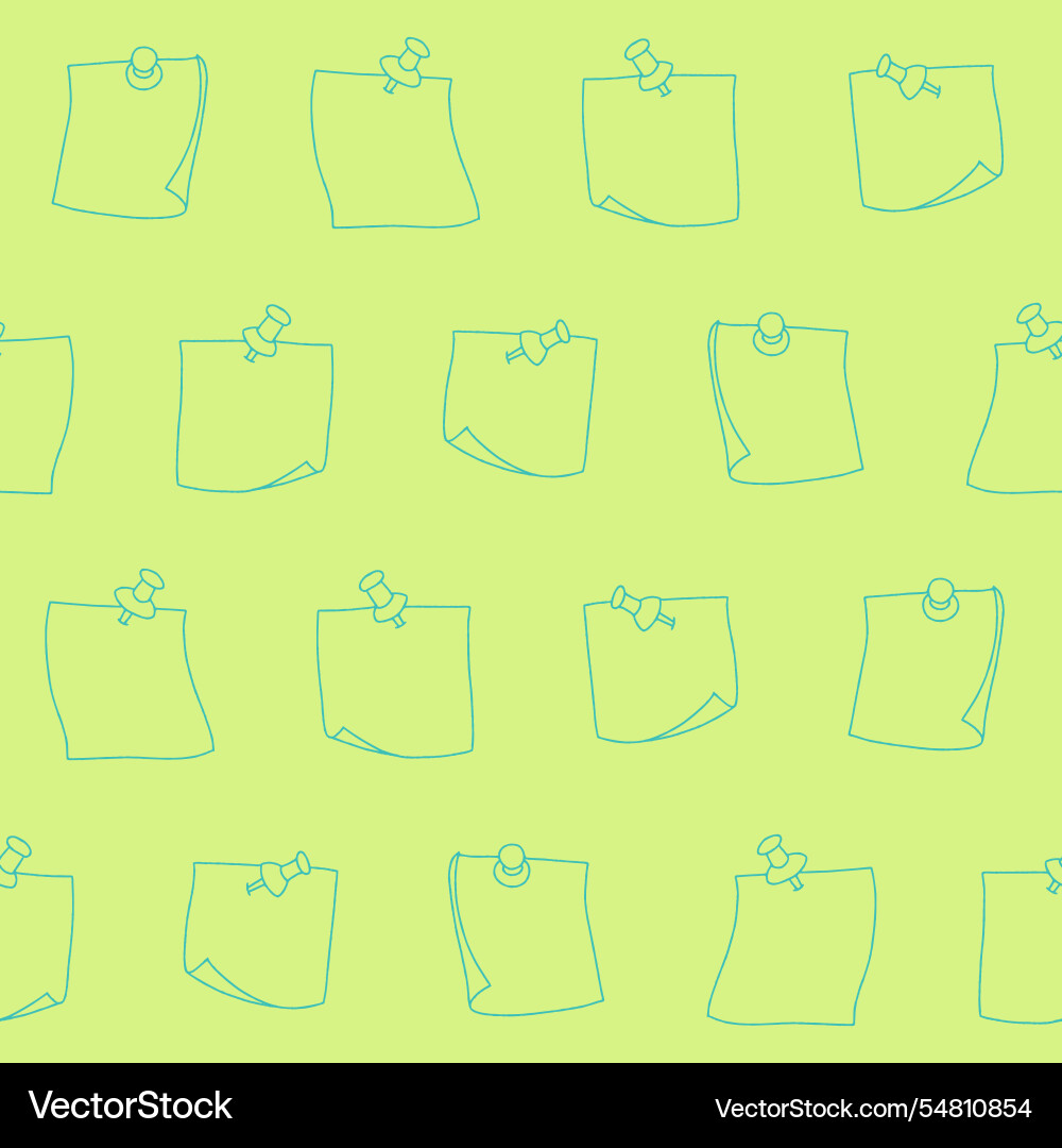 Outline collection of paper notes seamless Vector Image
