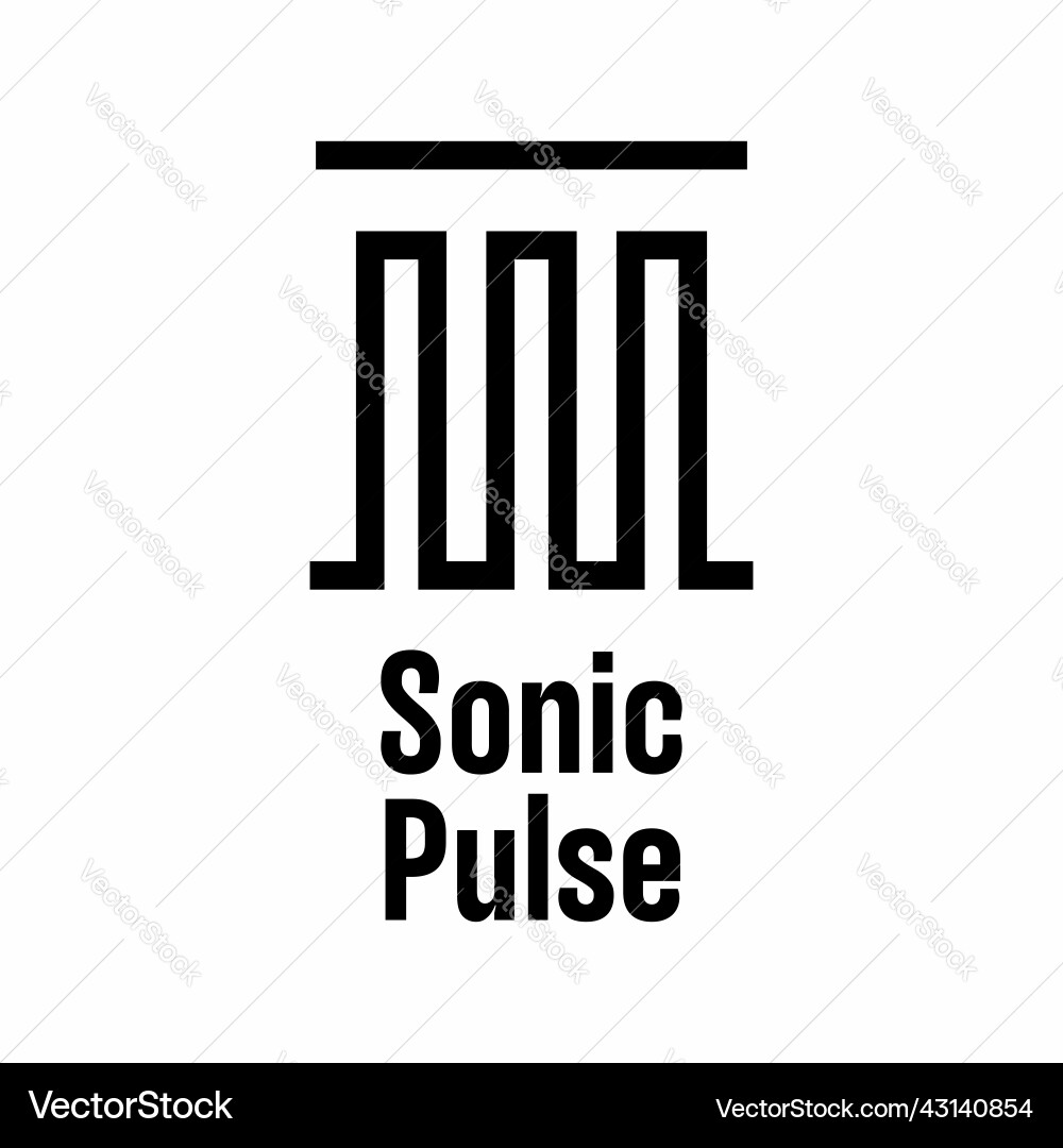 Sonic pulse information sign Royalty Free Vector Image