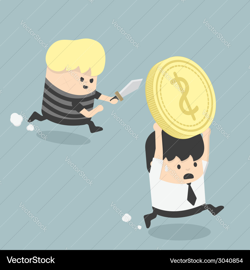 Thief stealing Royalty Free Vector Image - VectorStock
