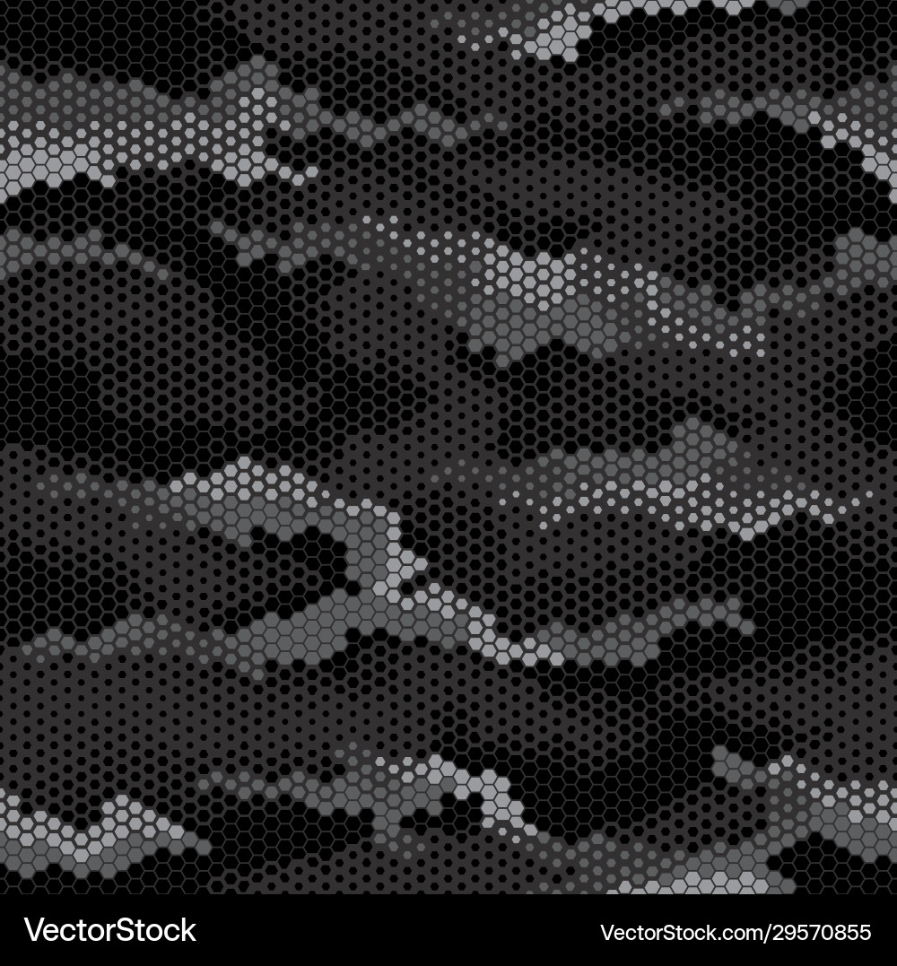3 color hexagon camouflage in stealth Royalty Free Vector