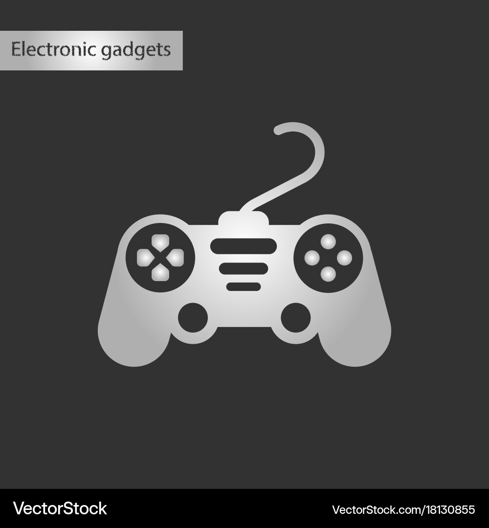 Black and White Joystick Icon Royalty Free Vector Image