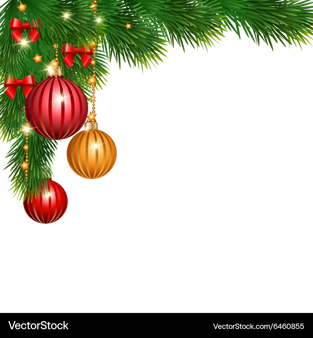 Festive Christmas Spruce Decoration Royalty Free Vector