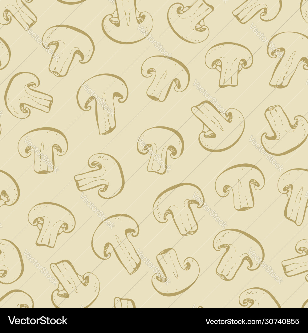 Food ingredients pattern seamless beige Royalty Free Vector