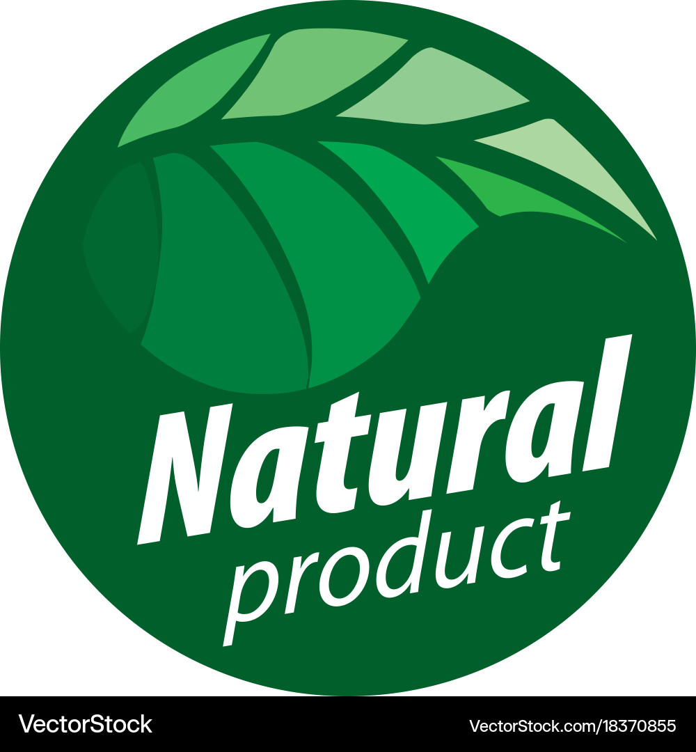 Natural product logo Royalty Free Vector Image