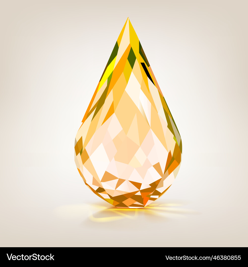 One big crystal drop Royalty Free Vector Image