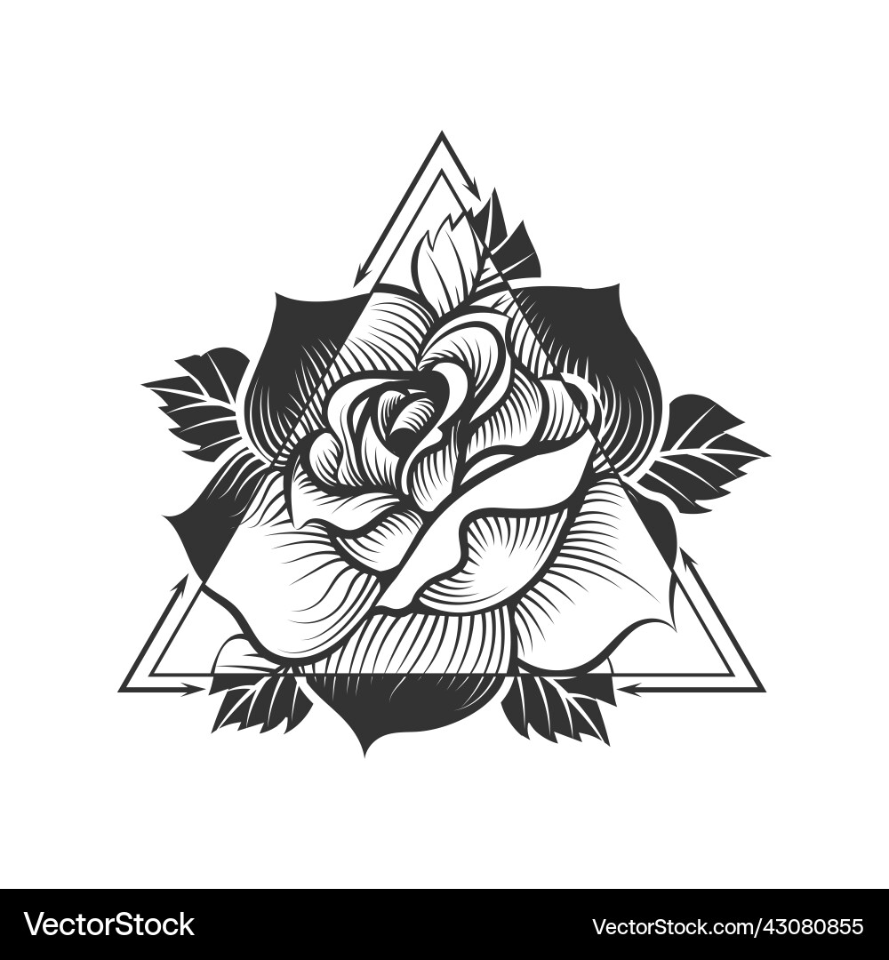 Sacred Geometry Rose Flower Royalty Free Vector Image