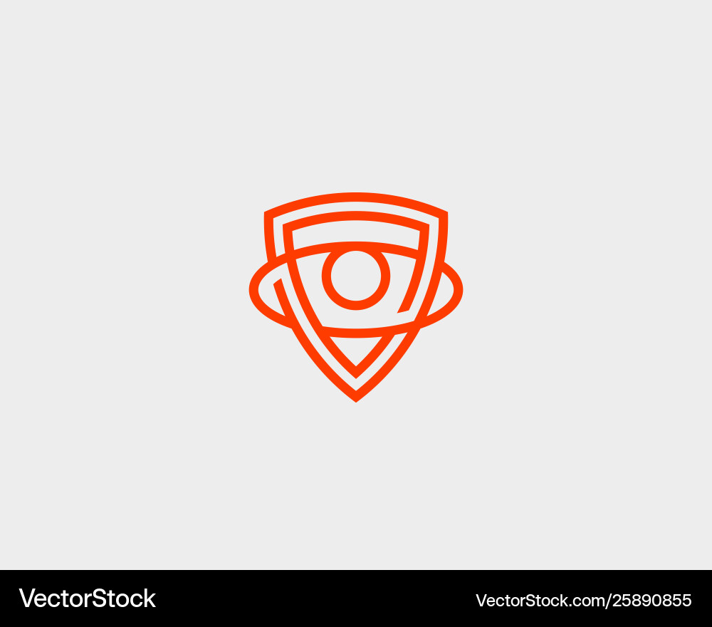 Shield eye logo design protection security Vector Image