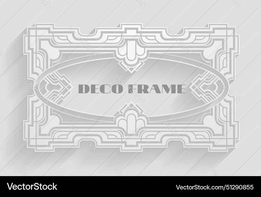 Vintage deco frame background Royalty Free Vector Image