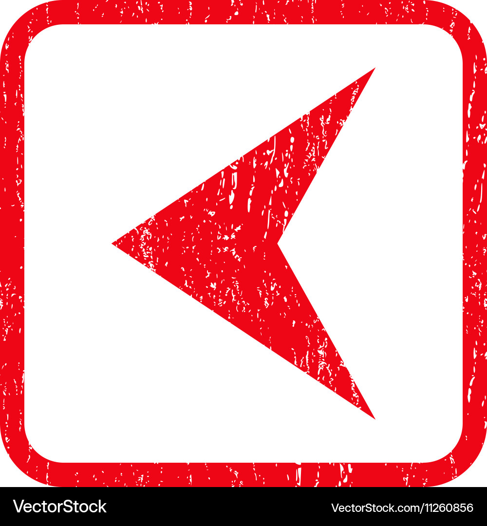 Arrowhead left icon rubber stamp Royalty Free Vector Image