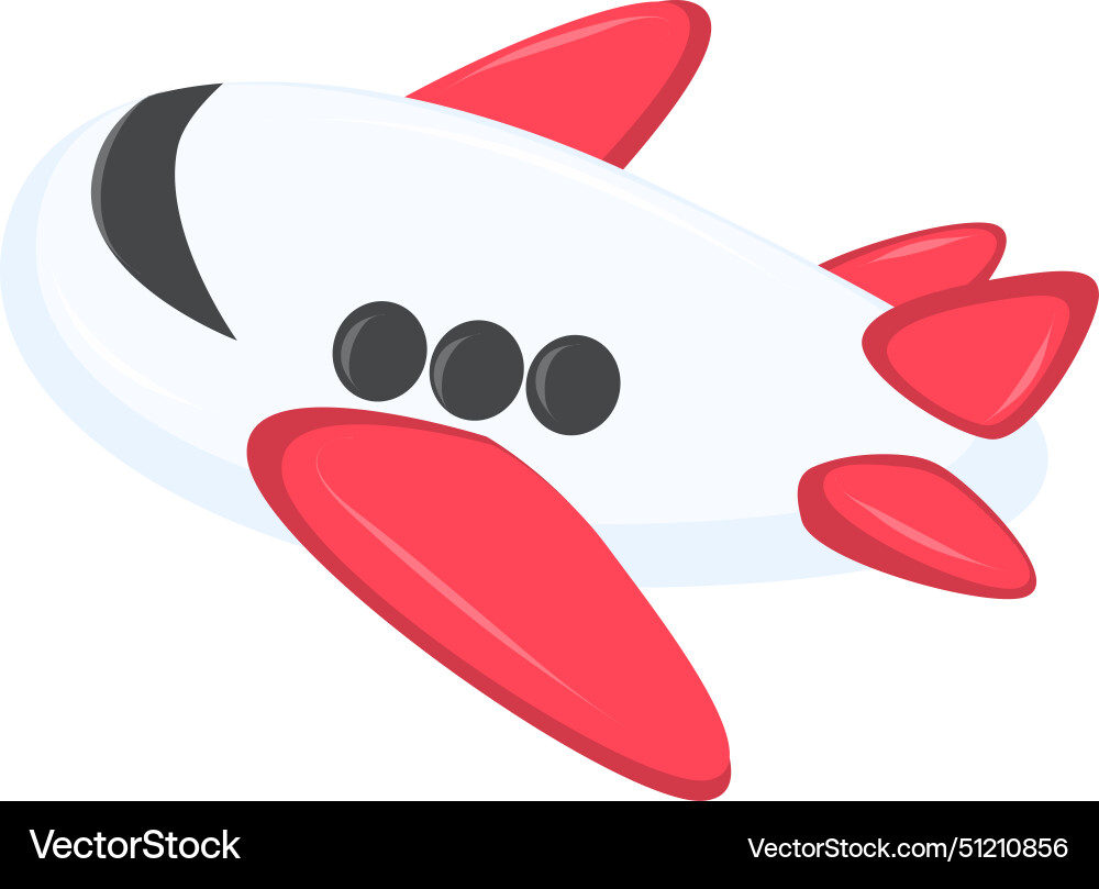 Cute airplane flying plane aircraft air Royalty Free Vector
