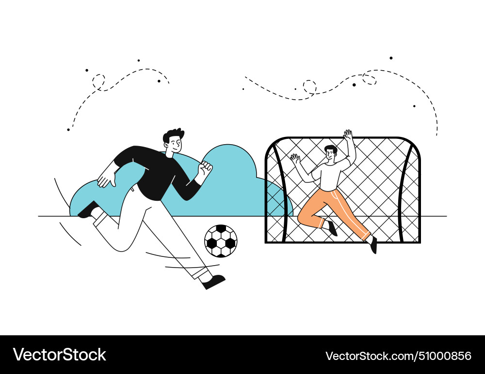 Football players simple Royalty Free Vector Image