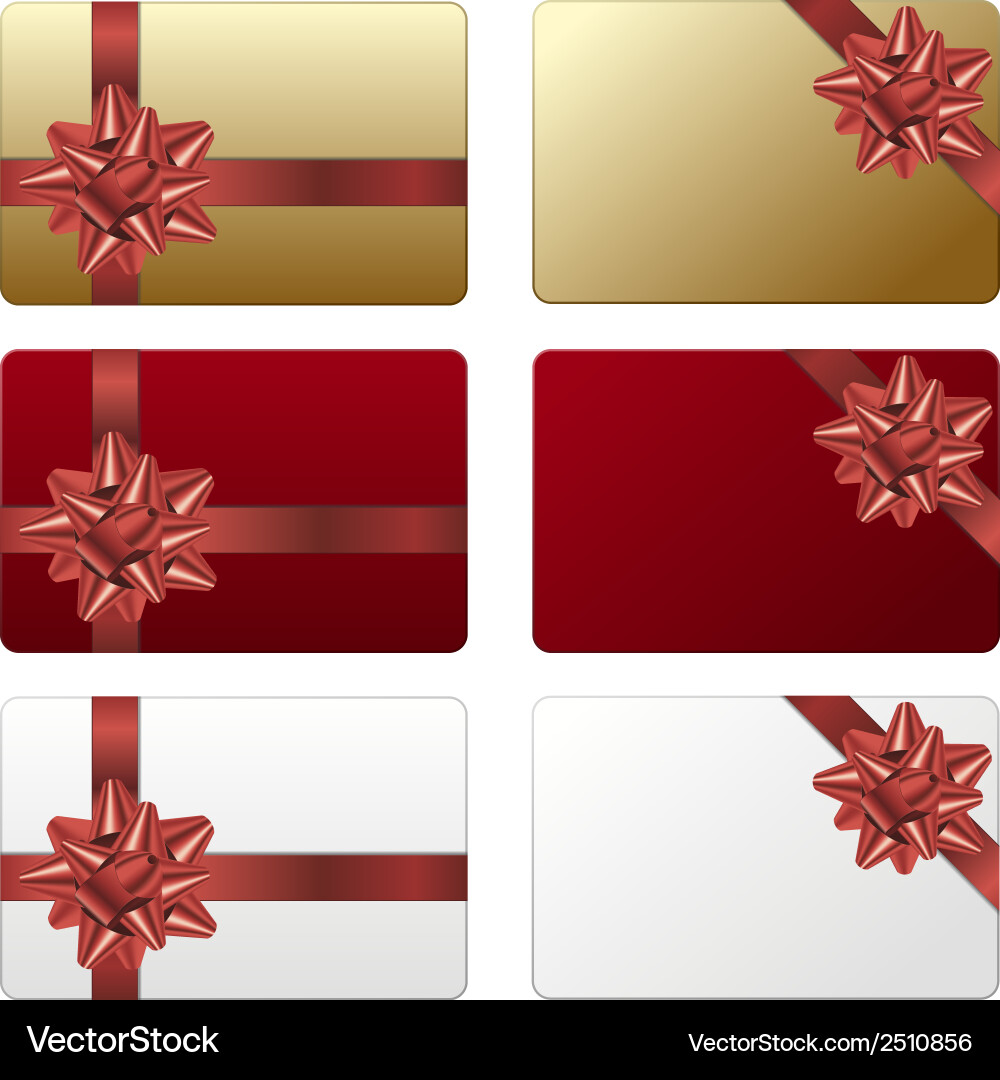 Gift cards Royalty Free Vector Image - VectorStock