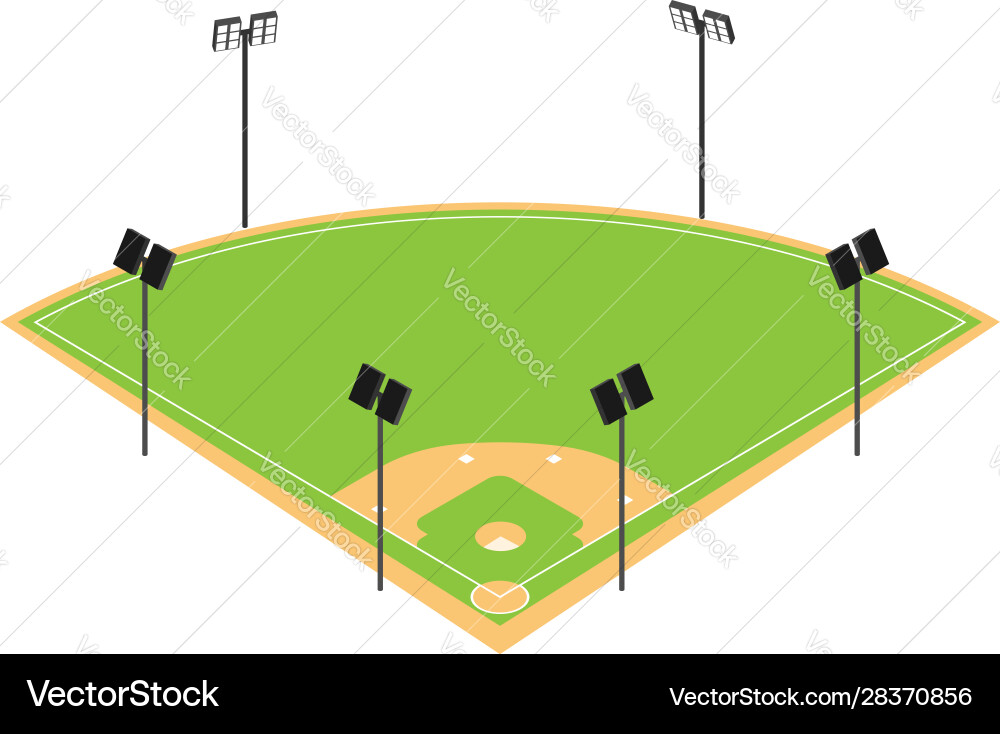 Isometric Baseball Field Icon Royalty Free Vector Image