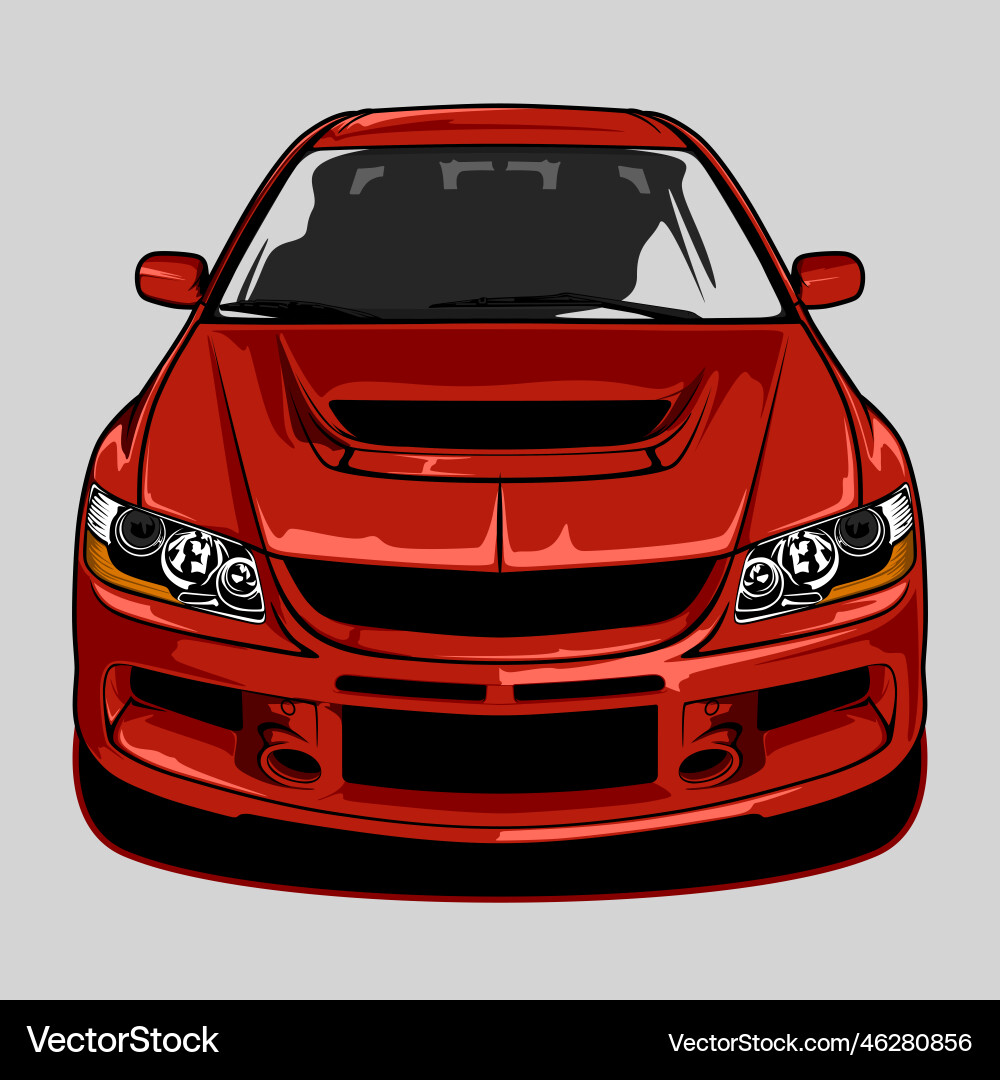 Lancer evolution ix Royalty Free Vector Image - VectorStock