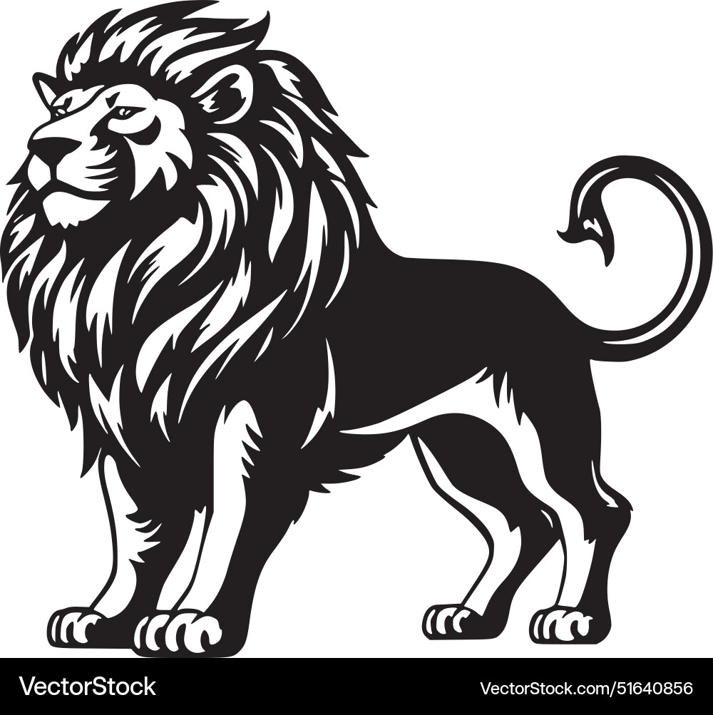 Lion - minimalist and simple silhouette Royalty Free Vector
