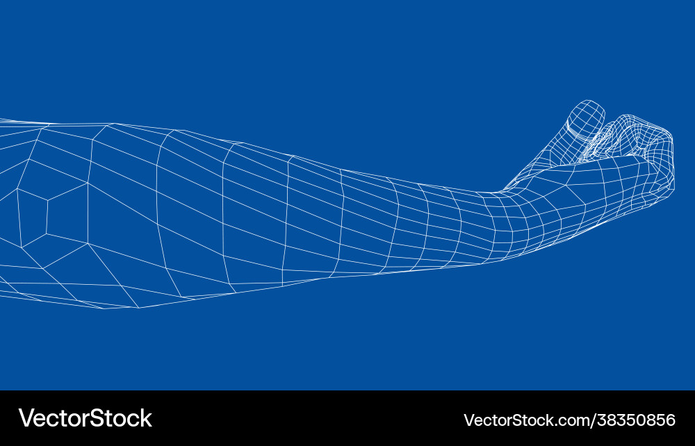 Male clenched his fist Royalty Free Vector Image