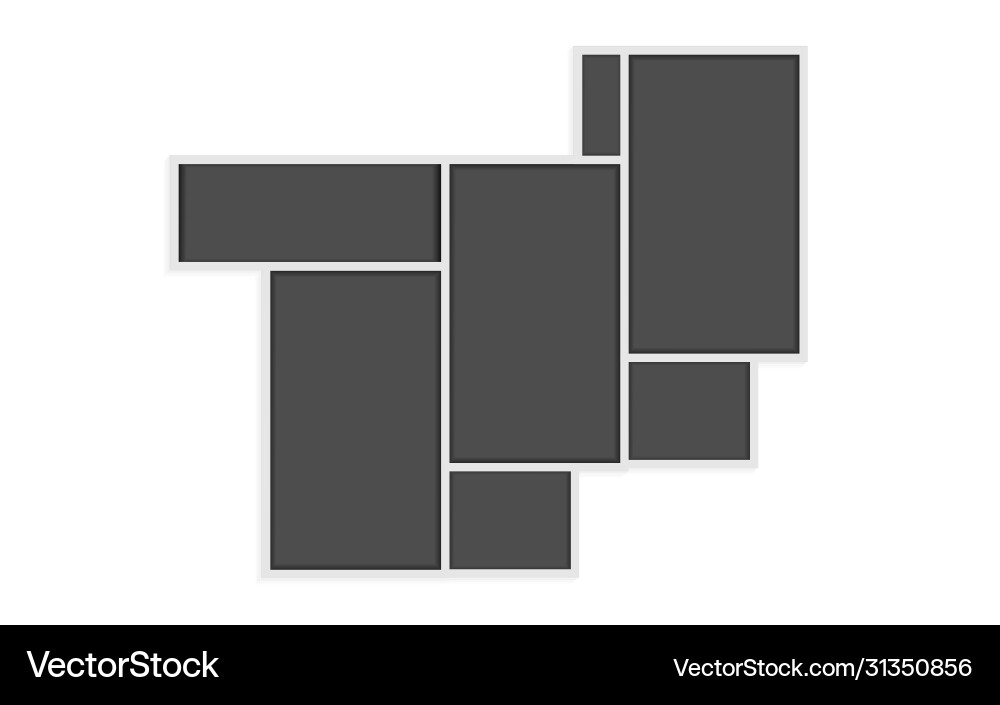 Montage collage photo frame abstract mosaic Vector Image