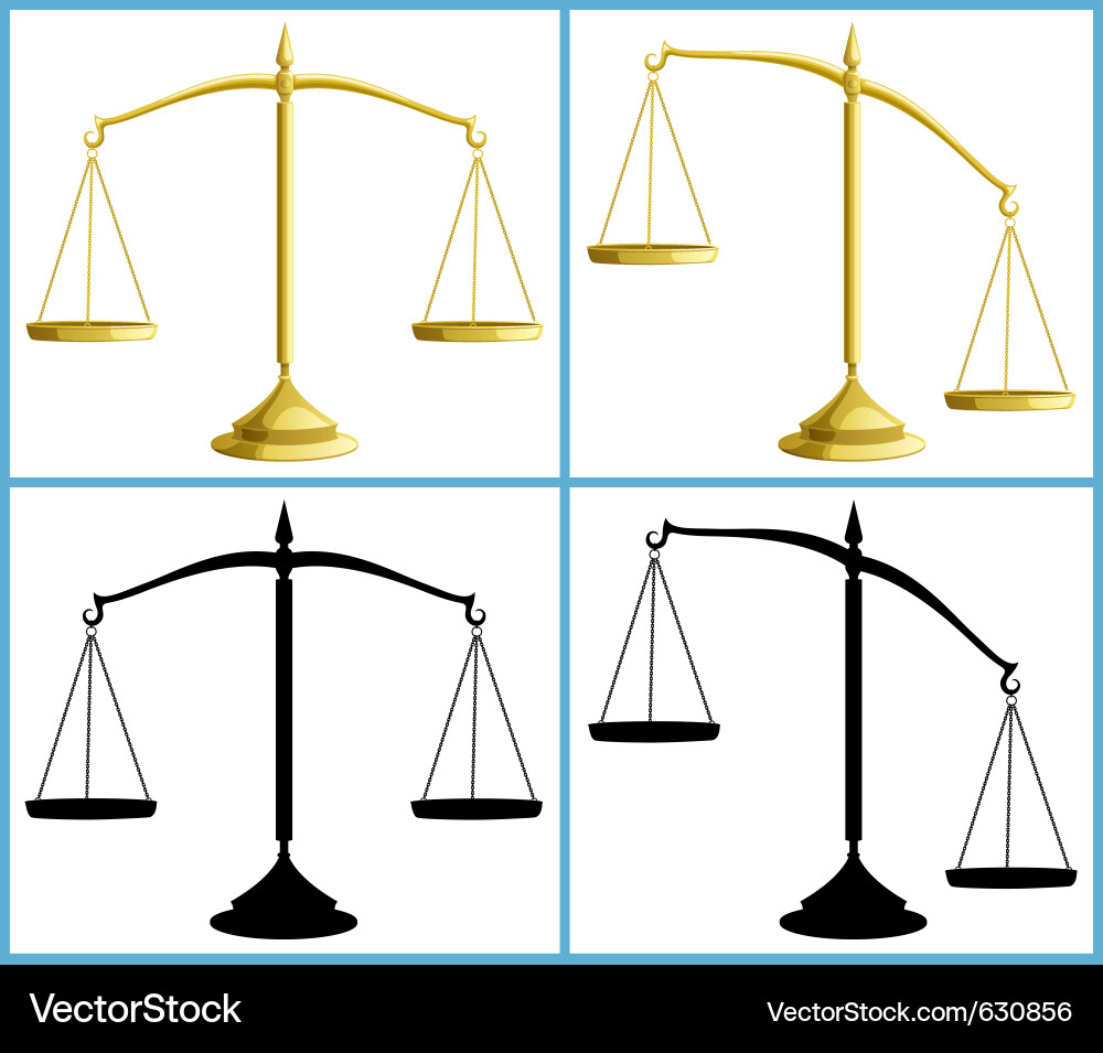 Scale Silhouette Set Royalty Free Vector Image
