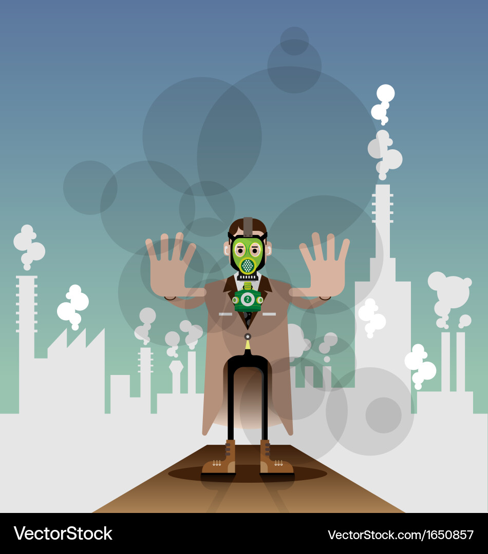 Air pollution Royalty Free Vector Image - VectorStock