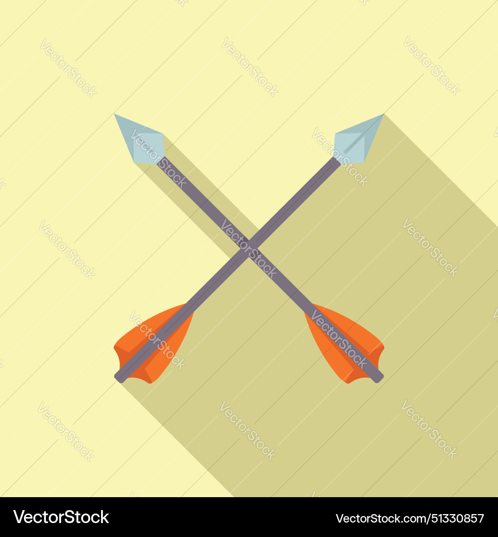 Crossed arrows on pastel background Royalty Free Vector