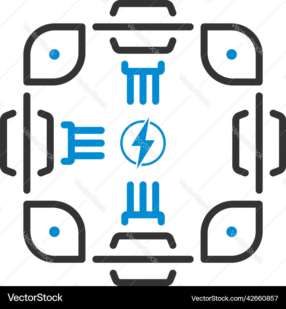 Electrical junction box icon Royalty Free Vector Image